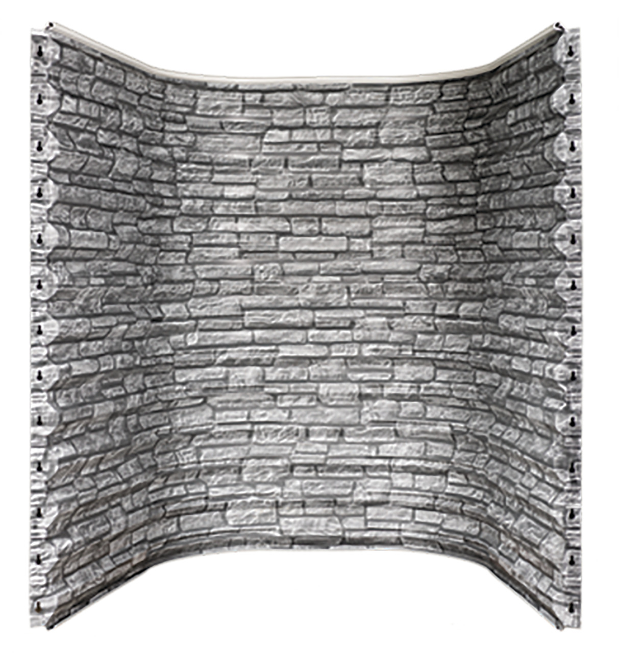 White Cap | Boman Kemp Stacked Stone 36 x 64 x 83" Galvanized/Enamel ...