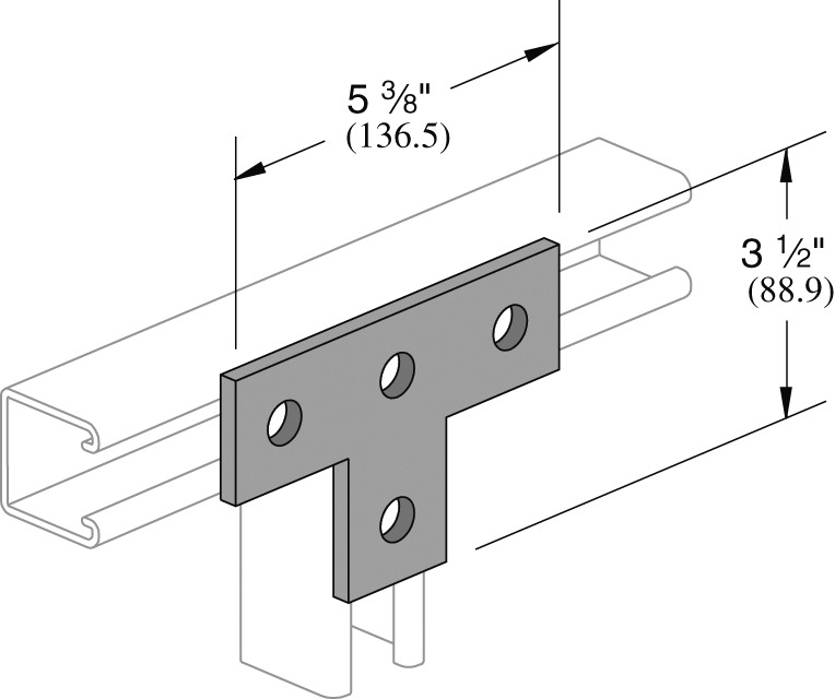 White Cap | Unistrut 4 Hole Tee Fitting
