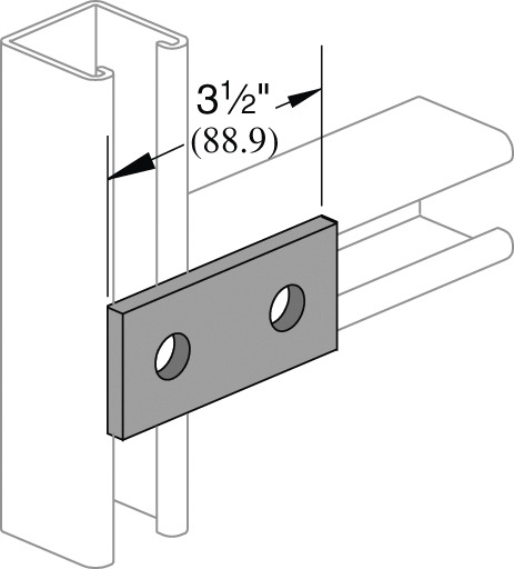 White Cap | Unistrut 1/4" Electro Galvanized Steel 2-Hole Flat Plate ...
