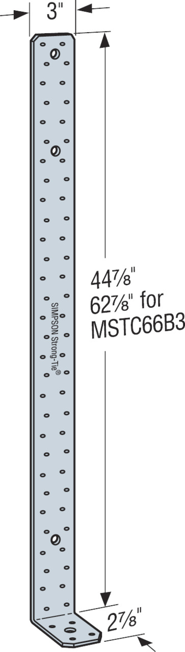 White Cap | Simpson Strong-Tie MSTC48B3 Pre Bent Straptie