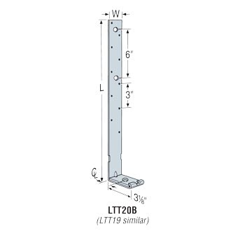 White Cap | Simpson Strong-Tie LTT20B Tension Tie