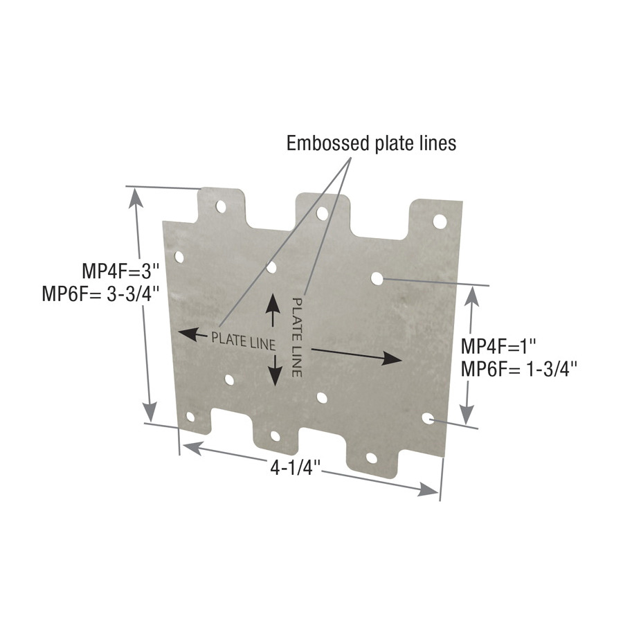 White Cap | MiTek USP MP4F Lateral Tie Plate