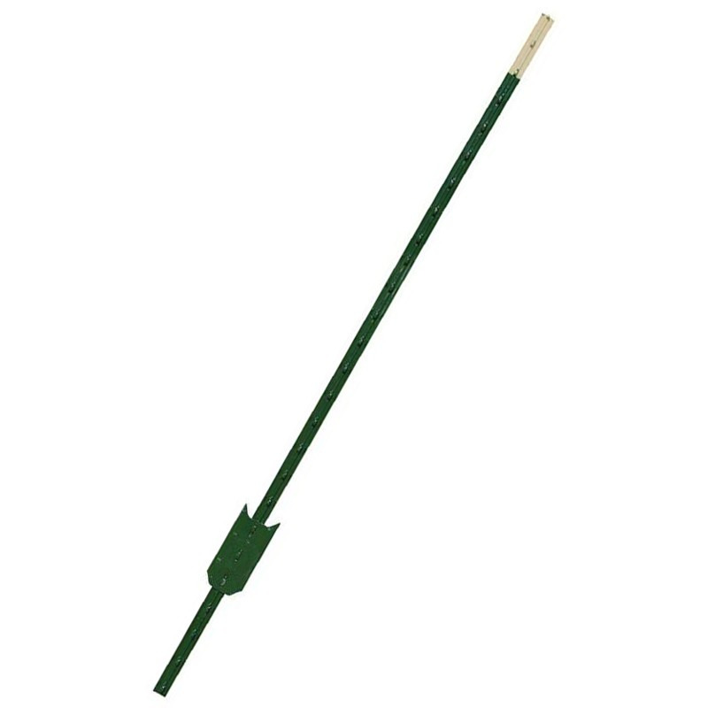 White Cap | 5' Painted 1.25 Lb/Ft T Post Without Plate