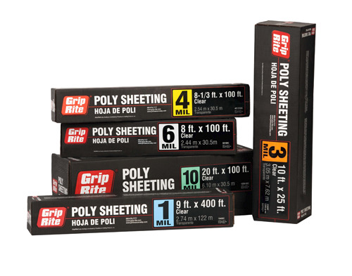 White Cap | Grip-Rite 4 mil 8' x 100' Clear Polyfilm Visqueen Plastic ...