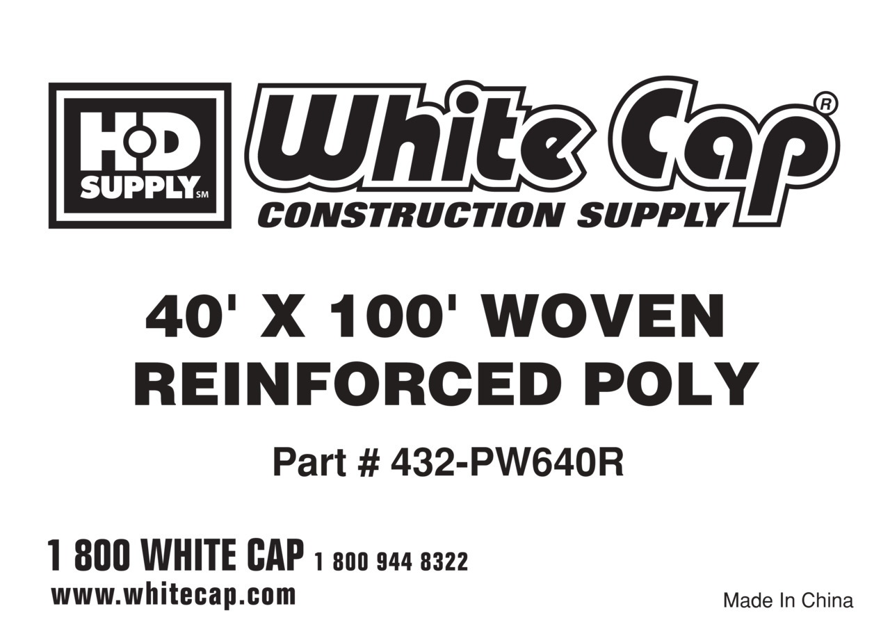 White Cap | Midwest Canvas 40' x 100' Woven Reinforced Polyfilm ...