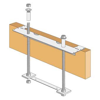 White Cap | Hardy Frame HFX 18" Template with 1-1/8" High Strength Bolts