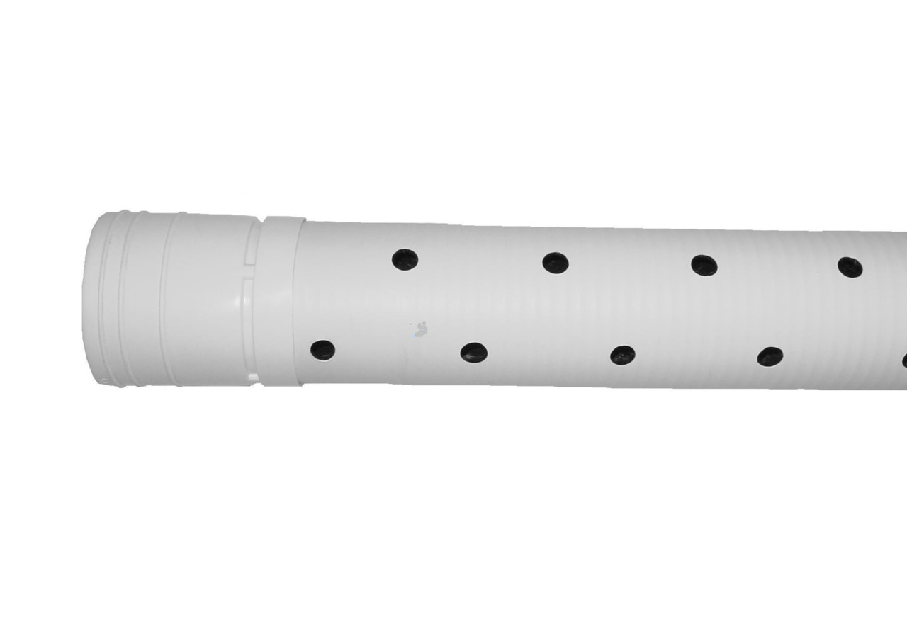 White Cap | ADS 3000 Triple Wall 10' x 3" White HDPE 2-Hole Sewer and ...