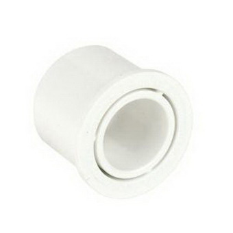 White Cap | DURA 4-17/32 x 8 x 4" Spigot x Slip White PVC Reducer ...
