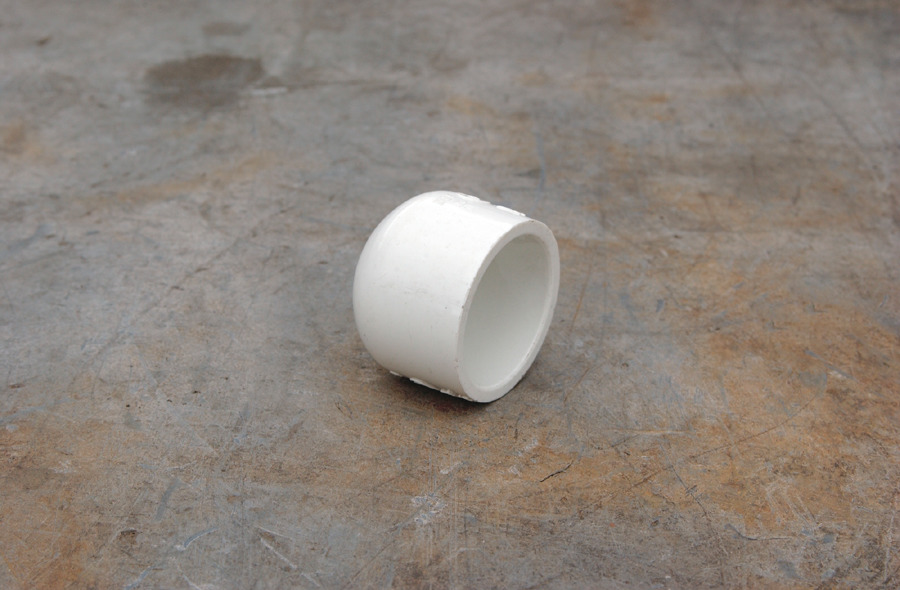 White Cap | DURA 1-1/16 x 1/2" Slip White PVC Cap 10/BG