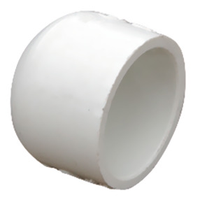 White Cap | DURA 3-3/8 x 3" Slip White PVC Cap 15/BX