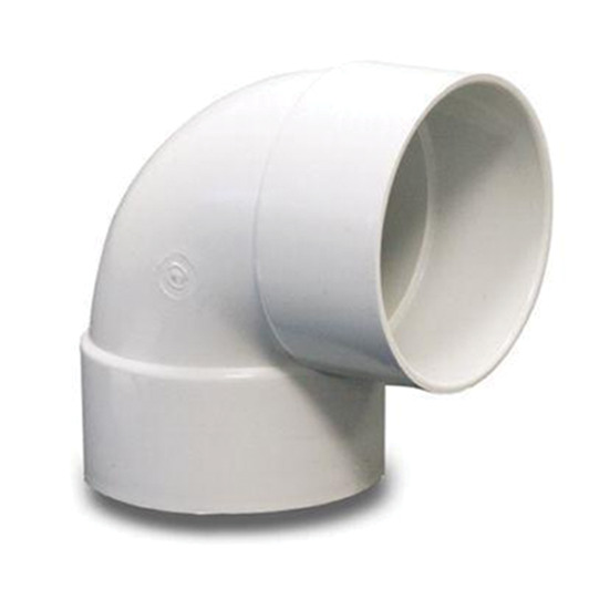 White Cap | NDS | NDS 4-1/2 x 4" Hub White PVC 90 deg Sewer and Drain ...