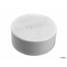 White Cap | NDS 4" SDR35 PVC Cap