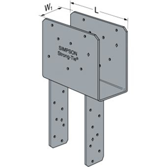 White Cap | Simpson Strong-Tie ECCQ Series 8-1/2 x 8-7/8 x 7" 3 ga Gray ...