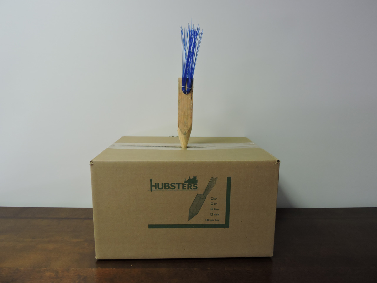 White Cap | 2"X2"X8" Blue Hubster Stake 100/Box