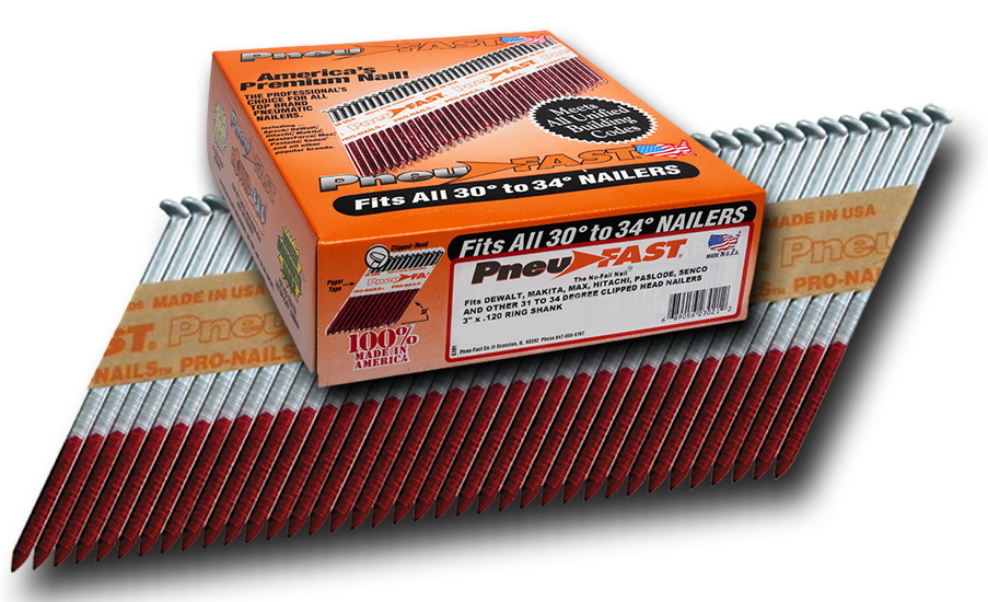 White Cap | 2-3/8" x 0.113" Ring Shank 33 deg Clipped Head Collated ...