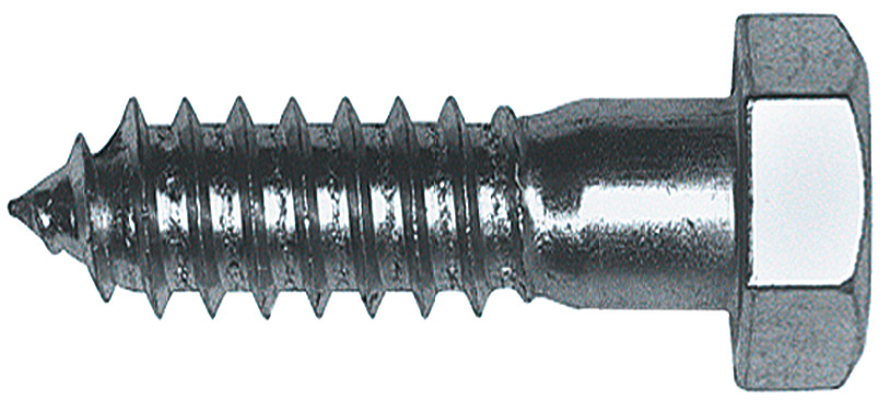 White Cap | 3/4" x 3" Plain Lag Screw