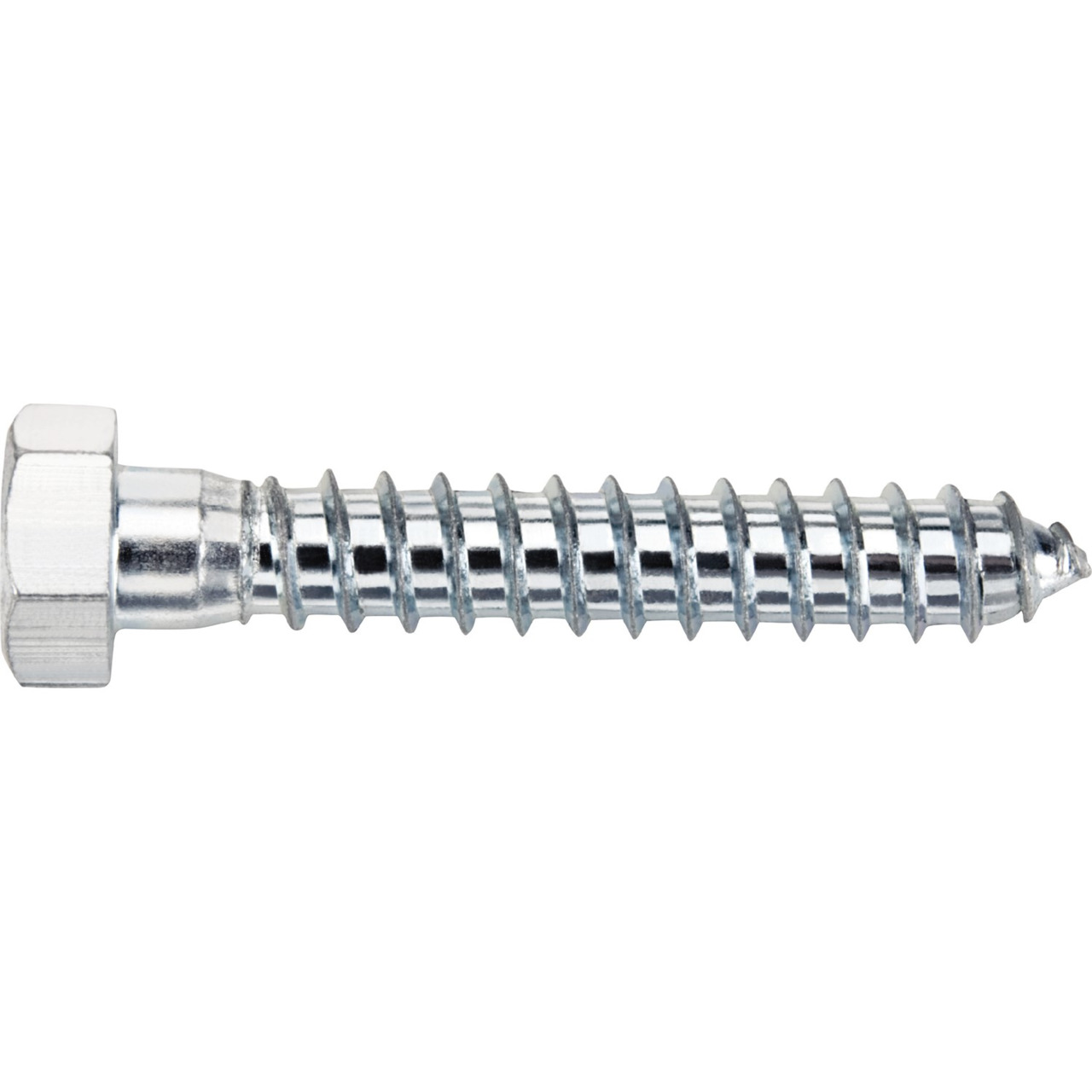 White Cap | Bay Standard Inc 3/8-7 x 3 Lag Screw Hex Head. Z/P