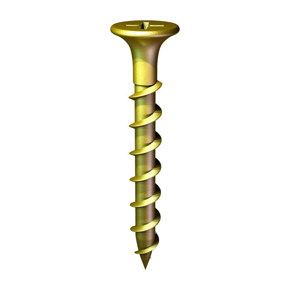 White Cap | Grip-Rite #7 x 2" Gold Bugle Head Coarse Sharp Point Screw ...