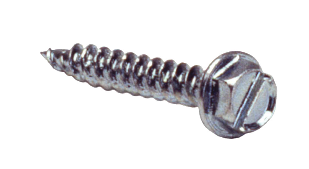 White Cap | Grip-Rite #10 x 3/4" Slotted 5/16" Hex Washer Head Fine ...