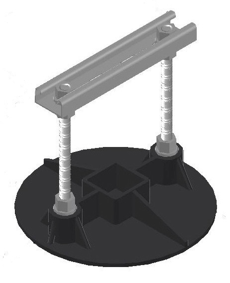 White Cap | Pipe Support 8" Round Base