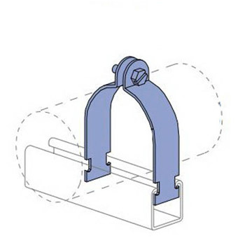 White Cap | Unistrut P1115 Series 1-1/2" 12 ga Steel Rigid Pipe/Conduit ...