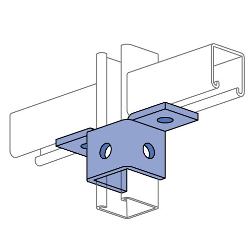 White Cap | Unistrut 5-13/32 x 2" Electro Galvanized 5-Hole Wing Shape ...