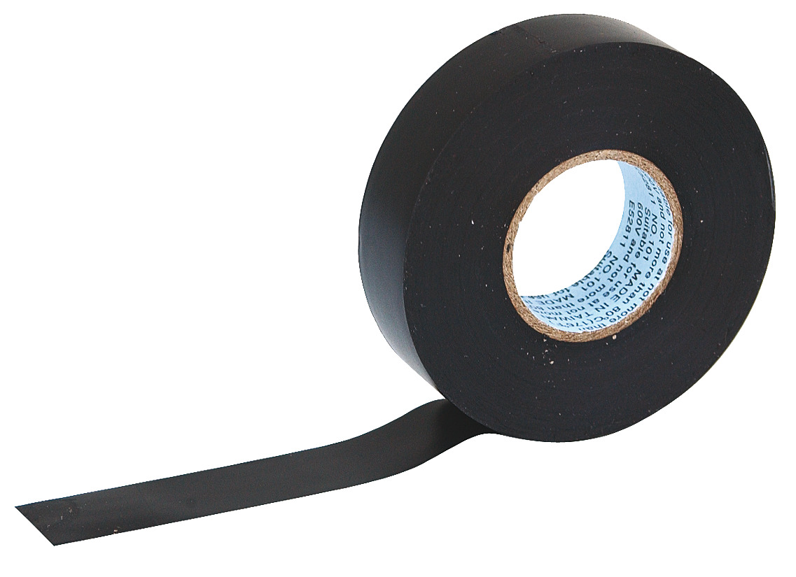White Cap | Berry Plastics 3/4 in Black Electrical Tape