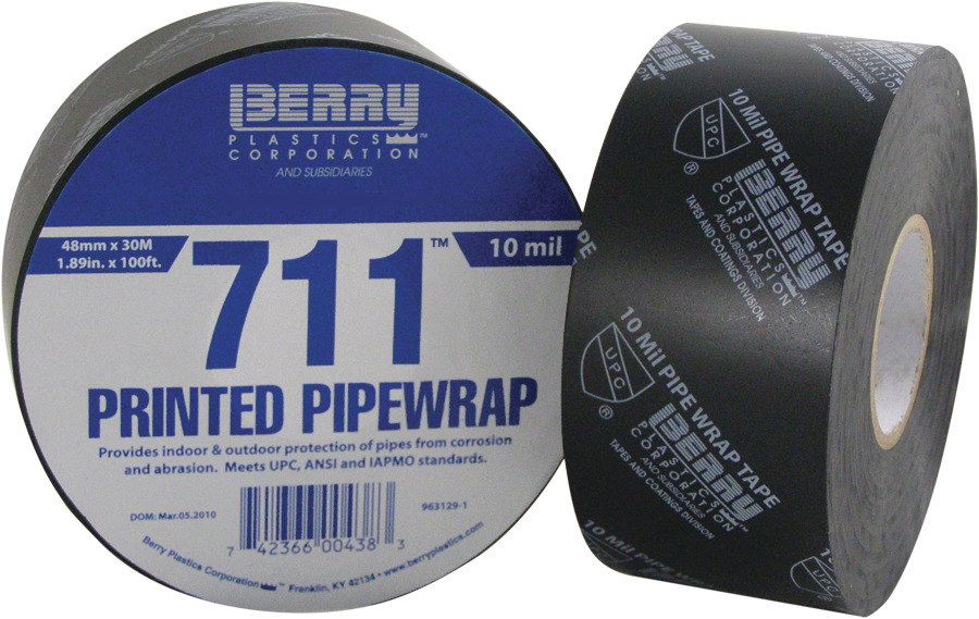 White Cap | 2" 10Mil Black Pipe Wrap Polyken Tape 24C