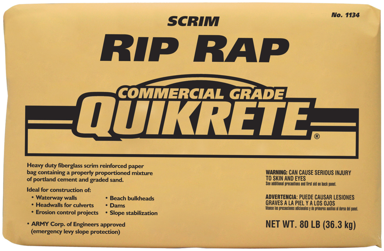 White Cap | Quikrete Granular Solid 80 lb. Bag Rip Rap Scrim