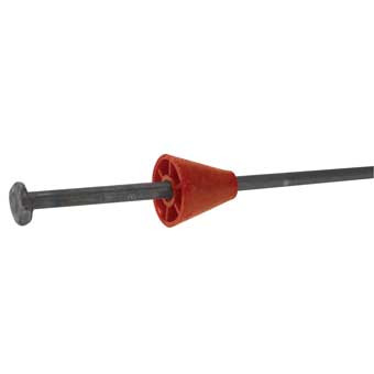 White Cap | 3M 10" Long End Hex Head Cone Snap Tie with 1" Cone