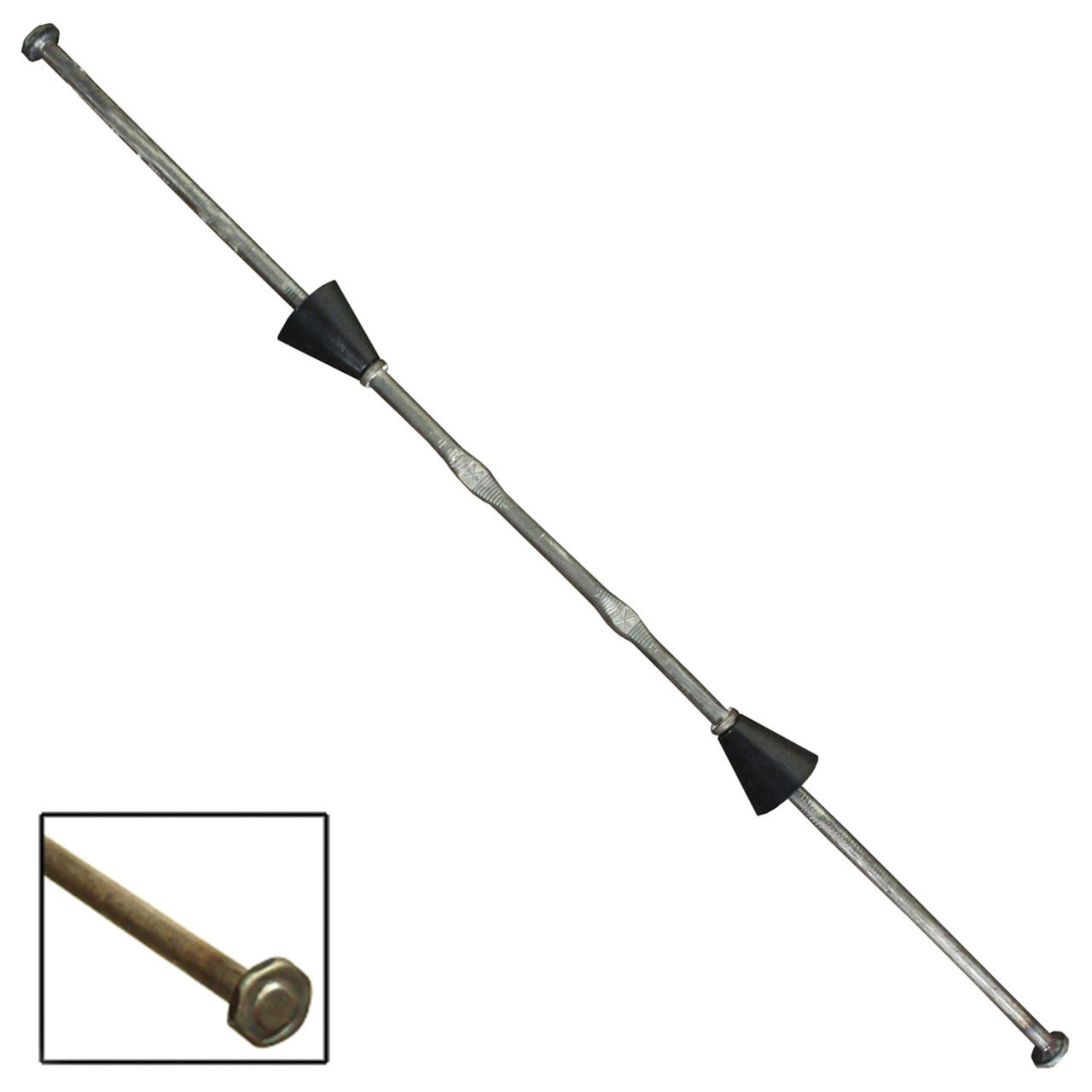 White Cap | 10" Short End Hex Head Snap Tie with 1" Cone