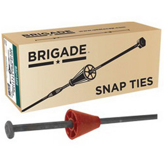 White Cap | 8" Short End Round Head Snap Tie with 1" Cone