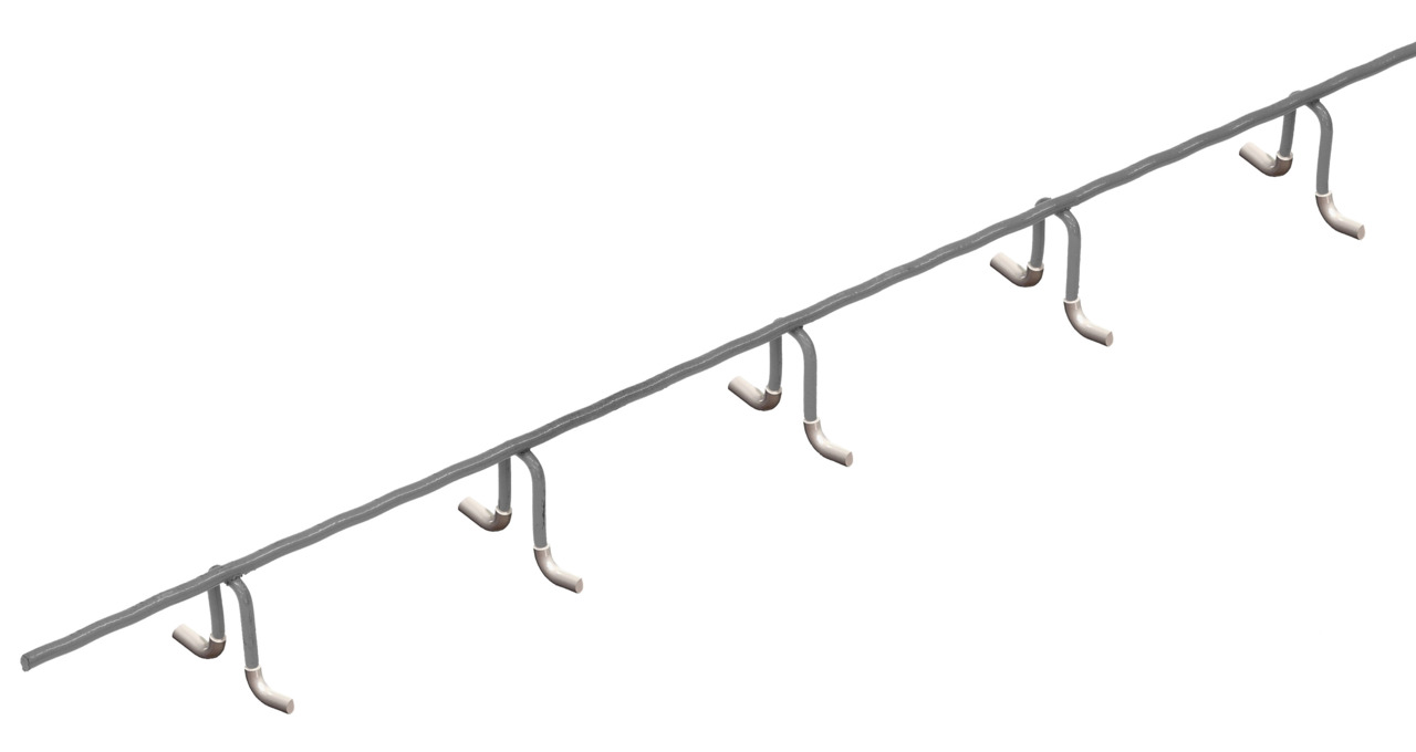 White Cap | 2 in. x 5 ft. Bright Plastic Dipped Slab Bolster (Sold by ...