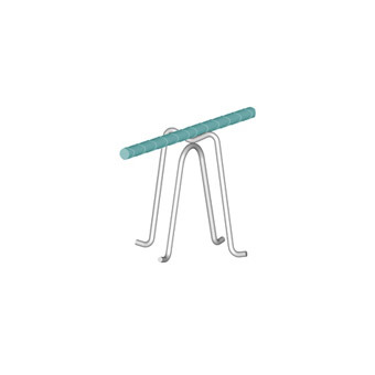 White Cap | Meadow Burke 6" Plastic Tipped Steel Individual High Chair