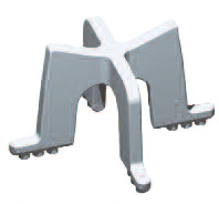 White Cap | Meadow Burke MB 2-1/4" Concrete Gray Plastic Tuff Chair