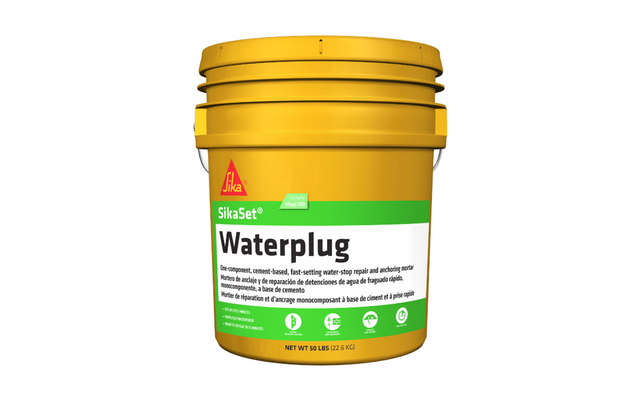 White Cap | SIKA 50lb Sikaset Waterplug Pail