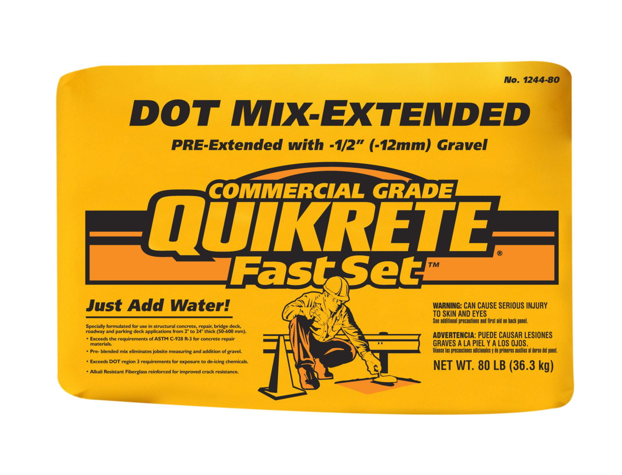 White Cap | Quikrete 80 Lb 1244 Fastset Com Grade Dot Mix
