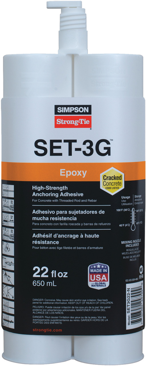 White Cap | Simpson Strong-Tie SET-3G 3306 psi 22 oz 24 to 192 hr 15 to ...