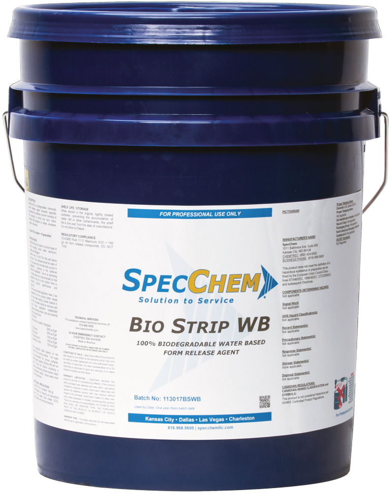 White Cap | SpecChem Bio Strip WB Water Based Form Release 5 Gal.