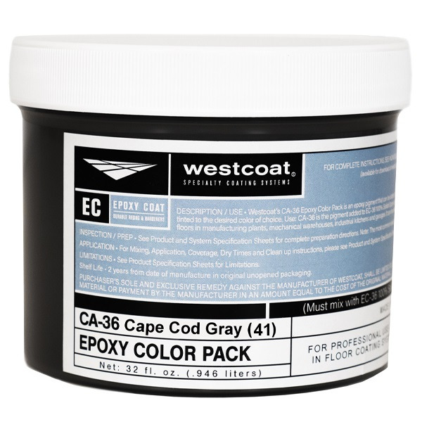 White Cap | Westcoat CA-36 Cape Cod Gray 32 oz. Epoxy Color Pack