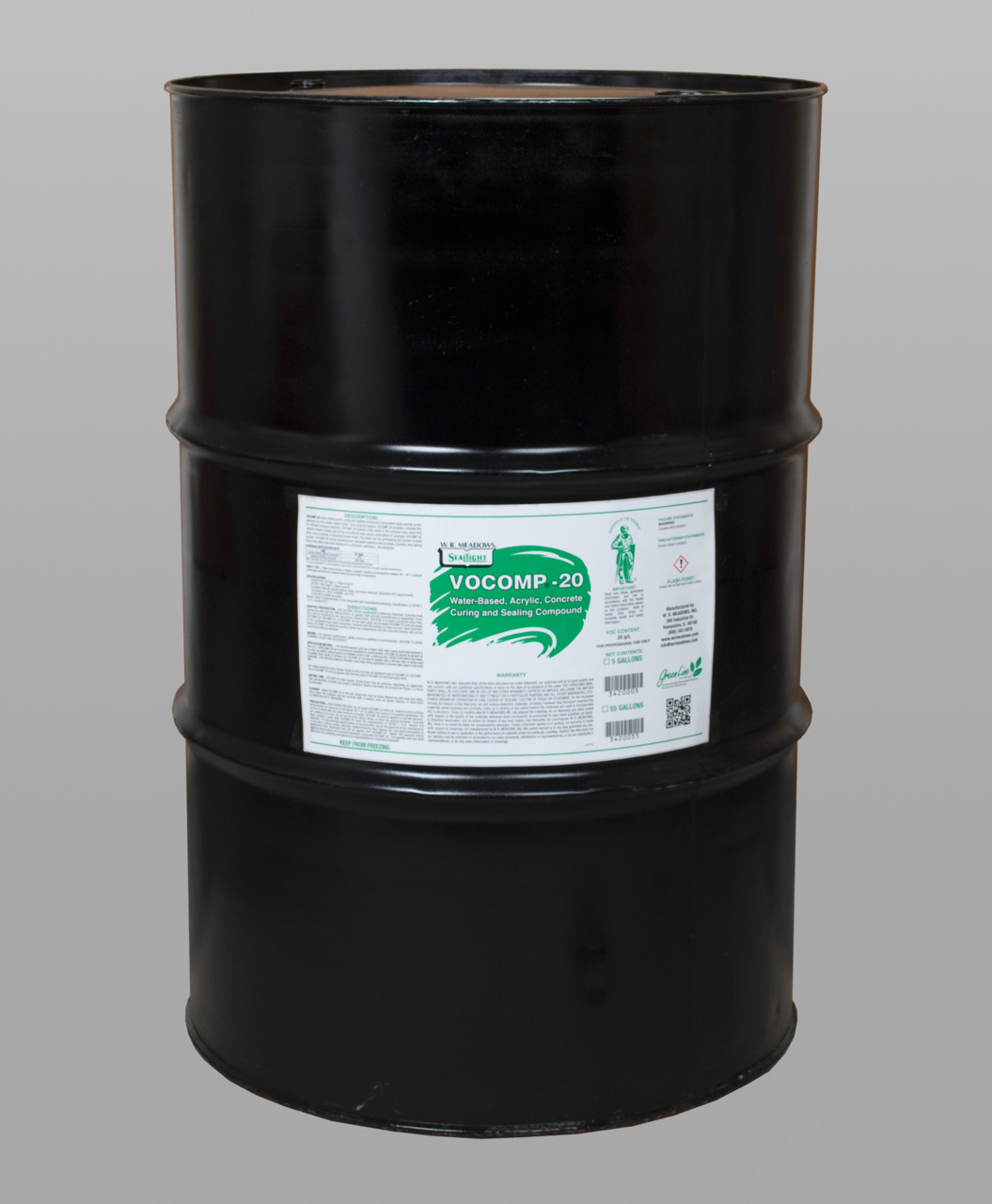 White Cap | W. R. MEADOWS VOCOMP-20 55 Gal. Drum Acrylic Water-Based ...