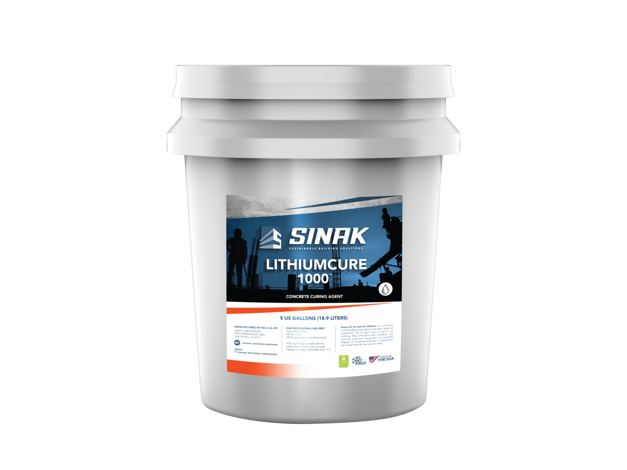 White Cap | SINAK LithiumCure 1000 55 Gal. Drum White Concrete Curing ...