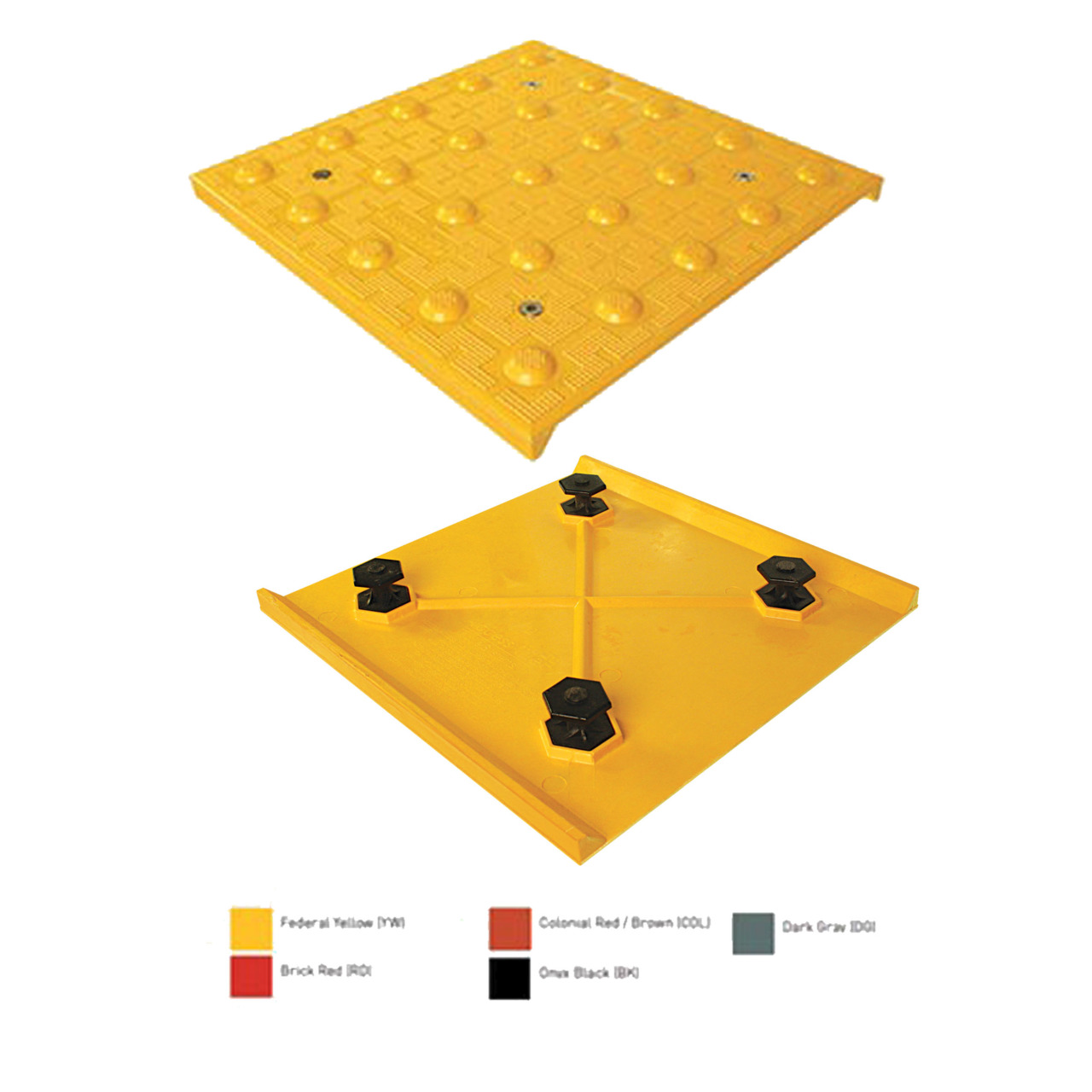 White Cap | Access Tile ACC-C 24 in. x 48 in. Yellow Replaceable Cast ...
