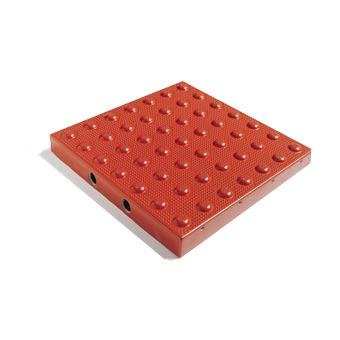 White Cap | Armor-Tile 24 in. x 36 in. Brick Red Cast-In-Place Tile