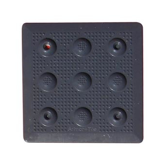 White Cap | Armor-Tile 36 in. x 48 in. Dark Gray Surface Applied Tile