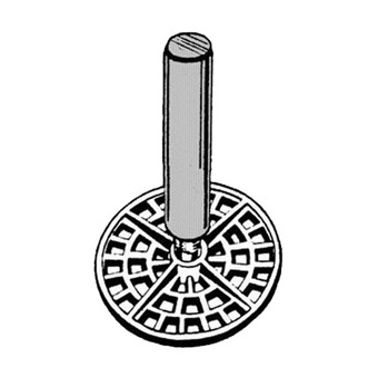 White Cap | 1/2" x 12" Steel Screed Pad Post