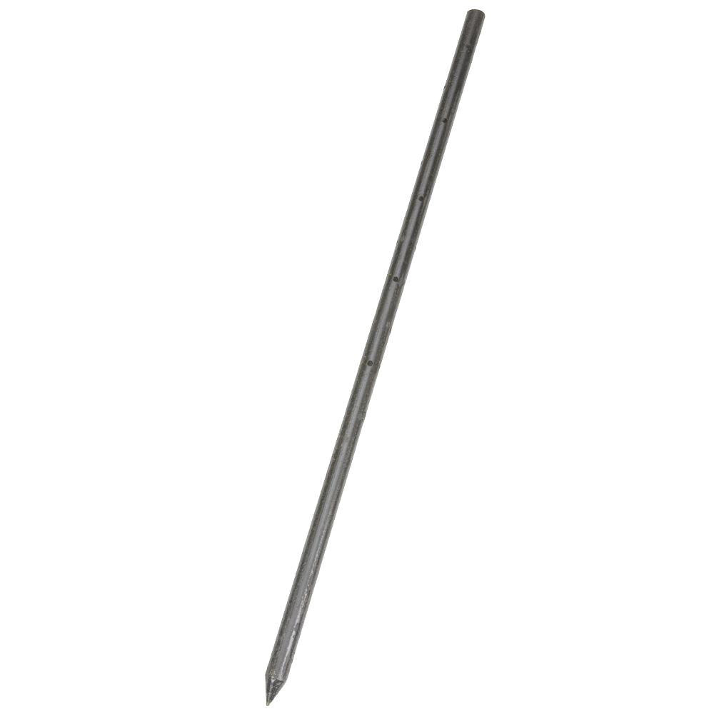 White Cap | 18"X3/4" ROUND HARD POINT STEEL STAKE