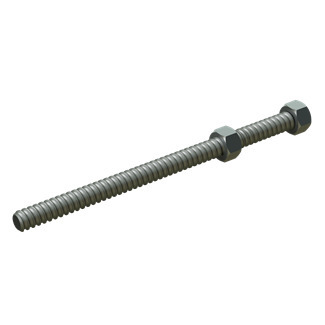 White Cap | Dayton Superior B14A 18" Adjustable Coil Bolt with Running Nut