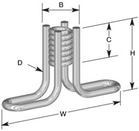 White Cap | Meadow Burke CX-28 3/4 x 2-1/4" 6800 lb. Coil Wingnut Insert