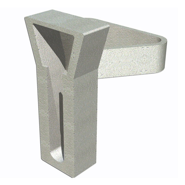 White Cap | Hohmann & Barnard 3/4" Plain Malleable Iron Long Wedge Insert